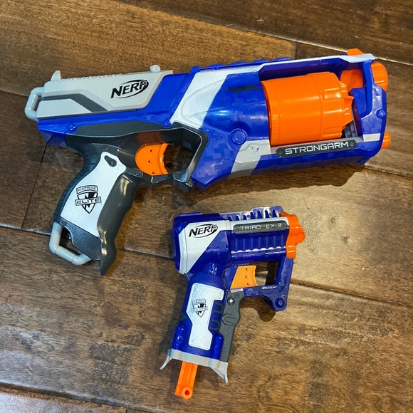 Nerf | Toys | Nerf Nstrike Elite Strongarm Triao Ex3 Set Dart Guns Set ...